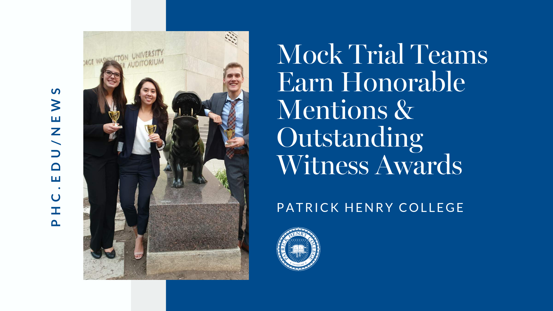 Mock Trial Teams Earn Honorable Mentions & Outstanding Witness Awards